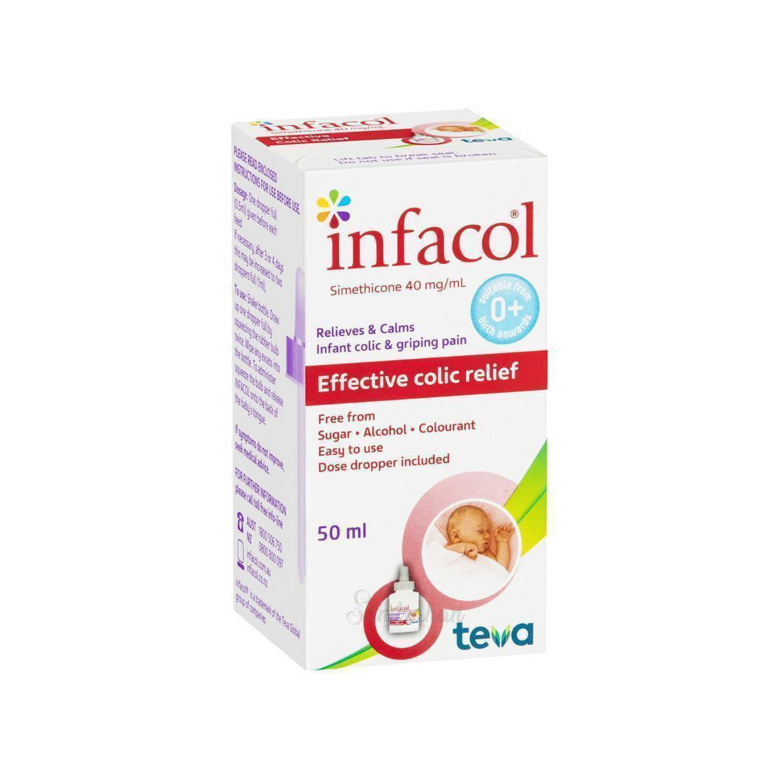 Infacol (Simeticone) Drops Dual Action Relief of Colic and Wind 55mL ...