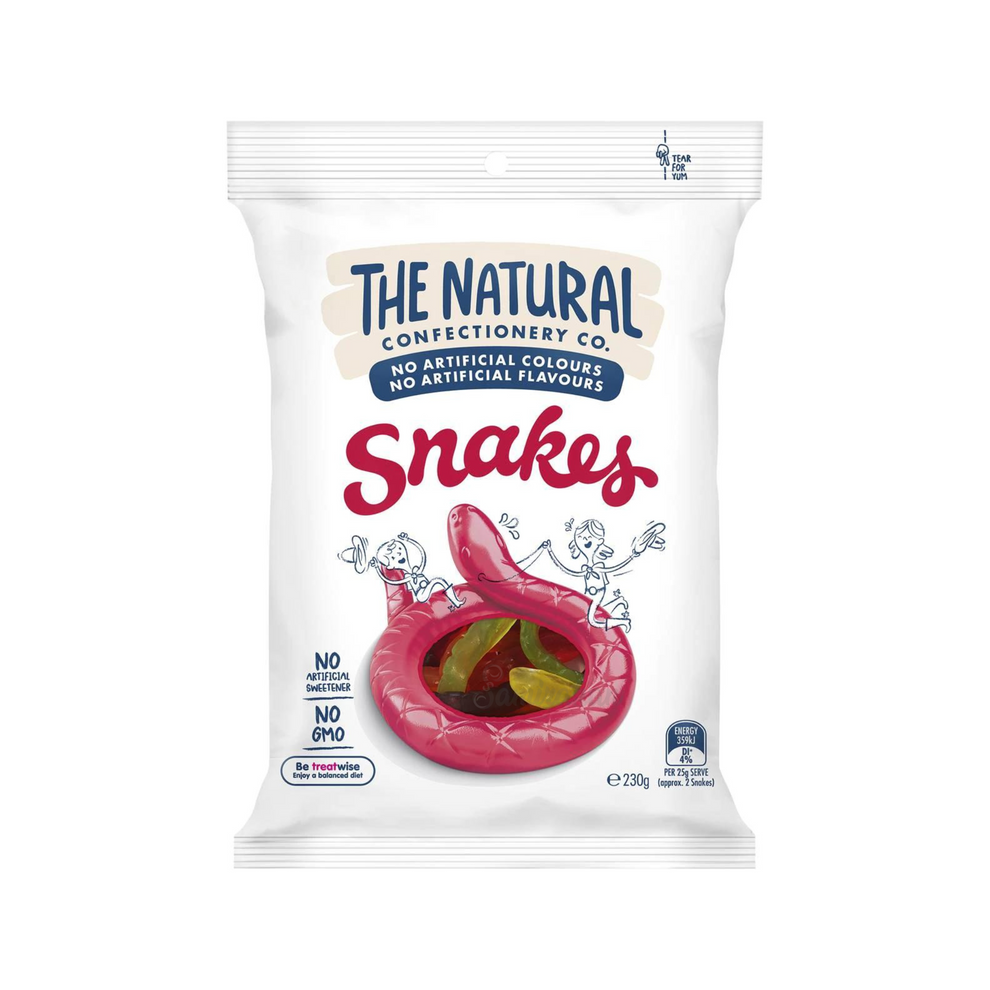 The Natural Confectionery Co. Snakes Lollies (Australia) 230g ...
