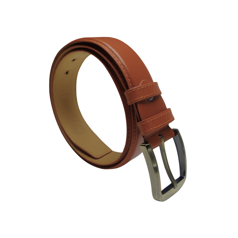 Men's Premium Waist Belt 100% Genuine Leather Camel Color One Size ...
