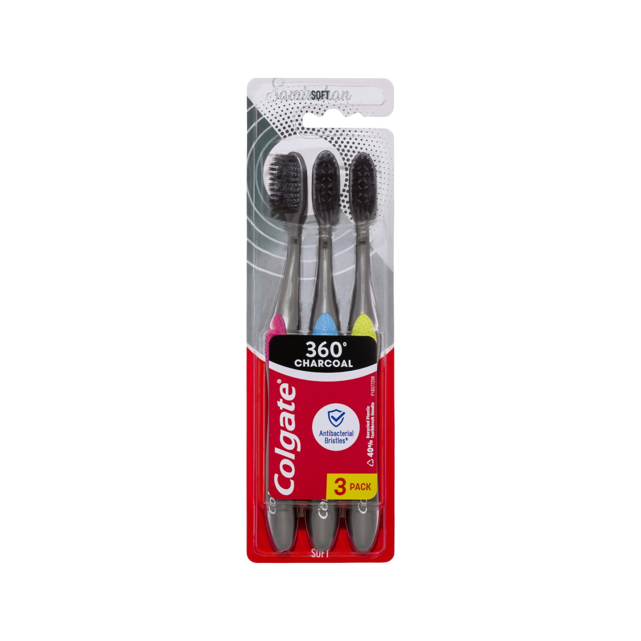 Colgate 360° Charcoal Spiral Soft Toothbrush (Australia) 3 Pack ...