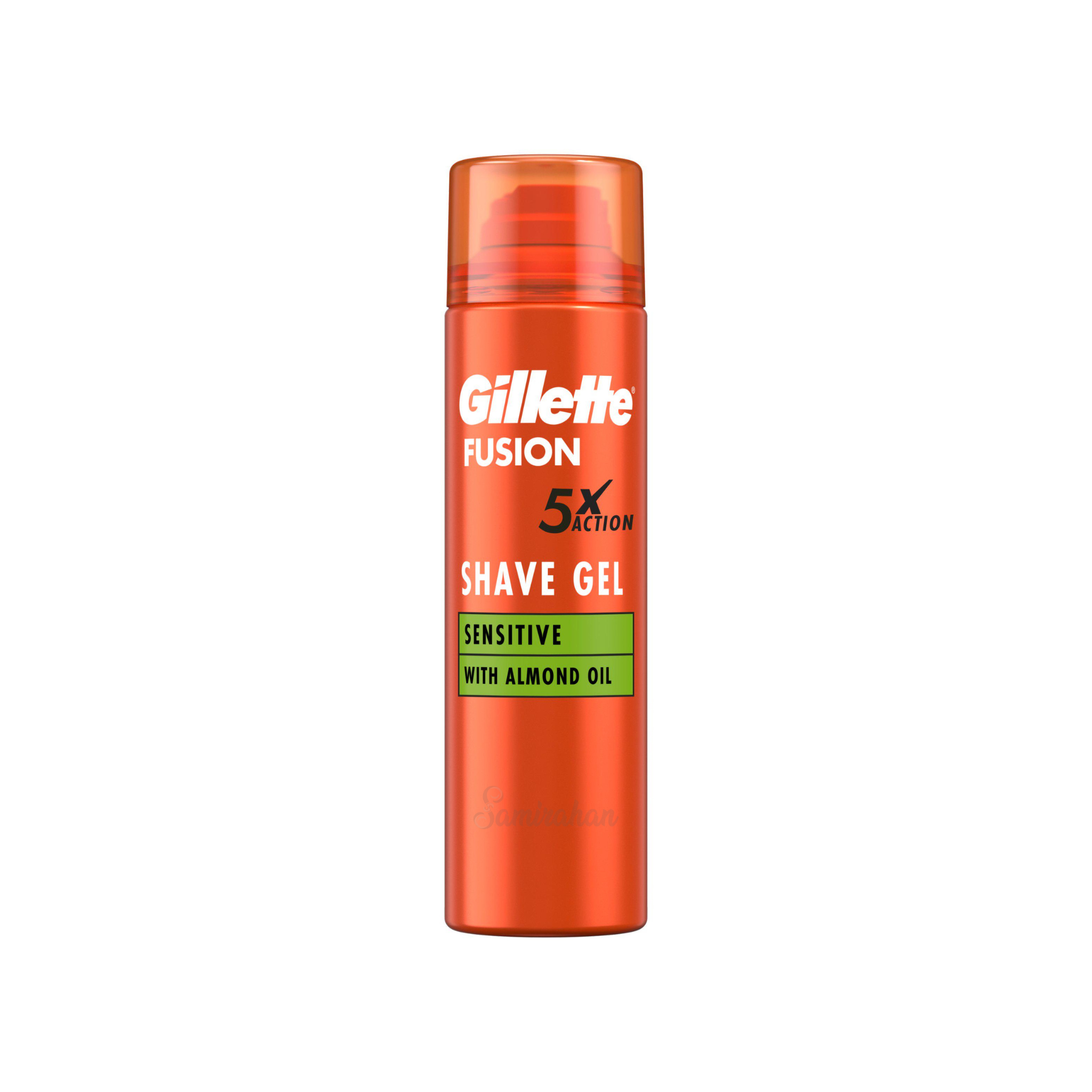 Gillette Fusion Sensitive Shave Gel with Almond Oil UK 200mL – Samirahan BD