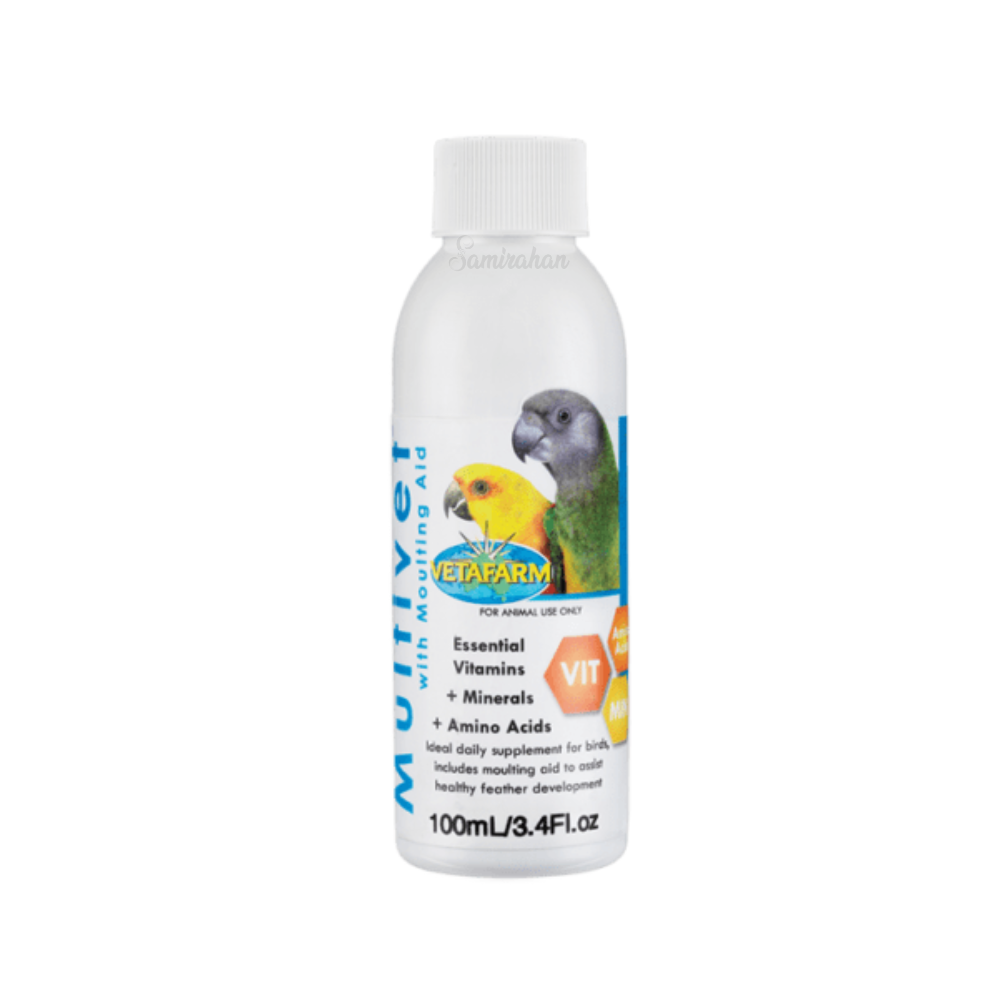 Vetafarm Multivet Liquid Bird Supplement with Moulting Aid 100mL ...
