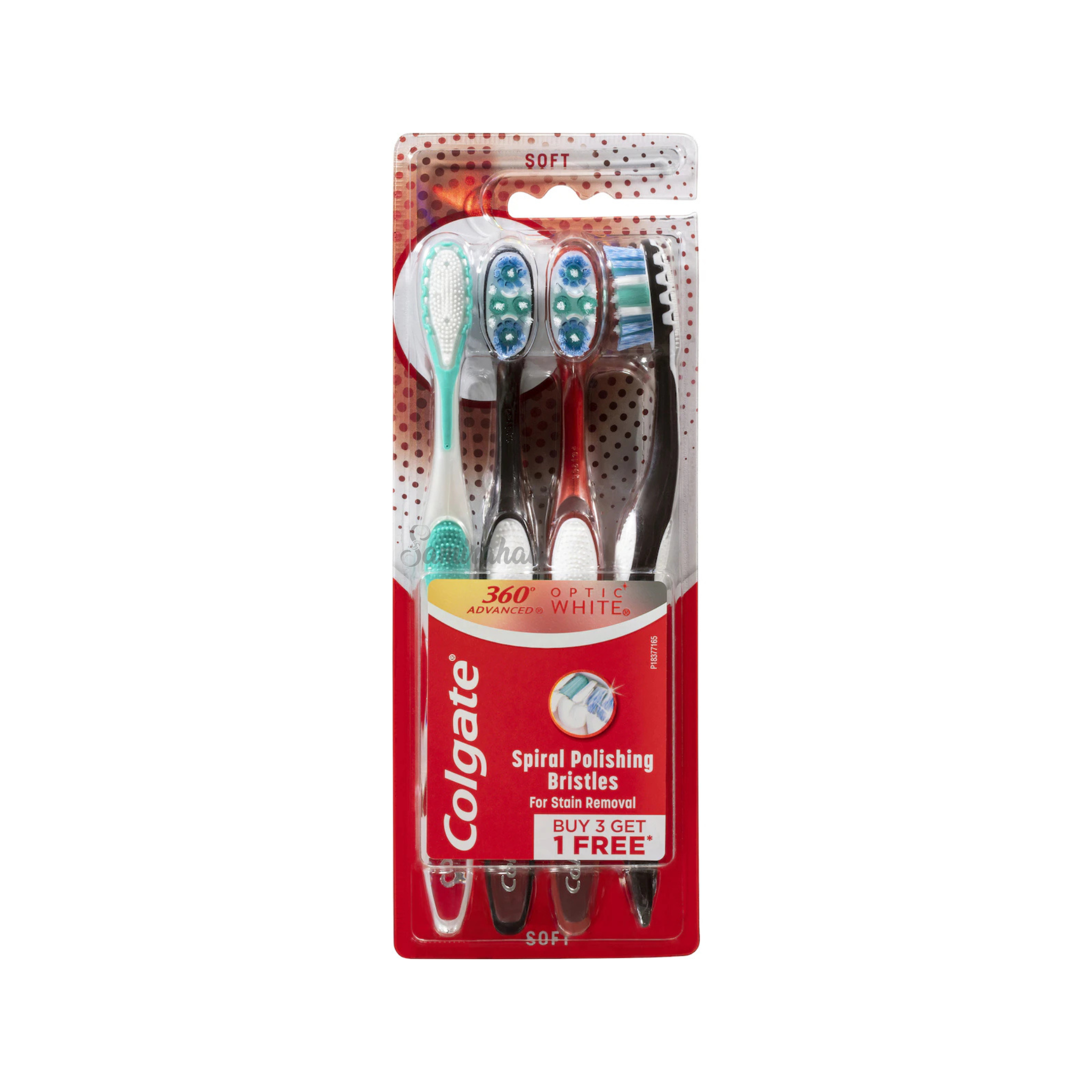 Colgate 360 Advanced Optic White Toothbrush Medium (Australia) 4 Pack ...