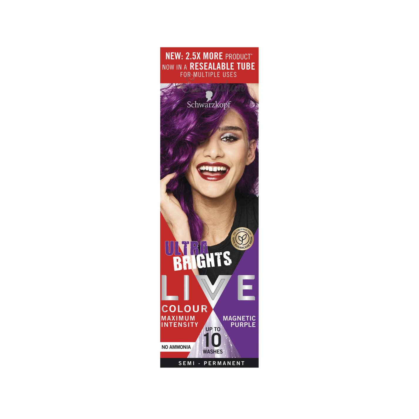 Schwarzkopf Live Colour Ultra Bright Semi-Permanent Magnetic Purple ...